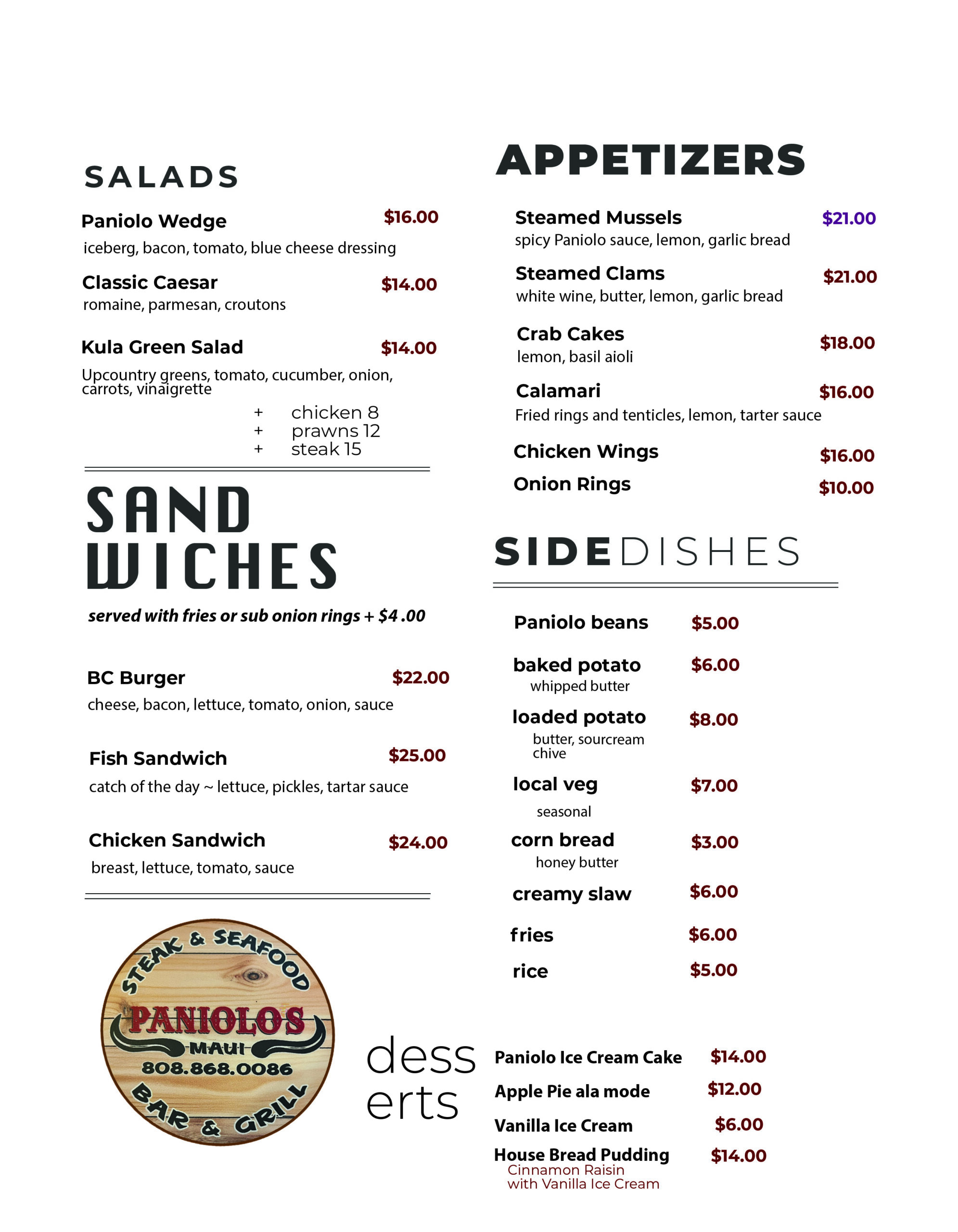 Home - Paniolos Steak & Seafood Bar & Grill